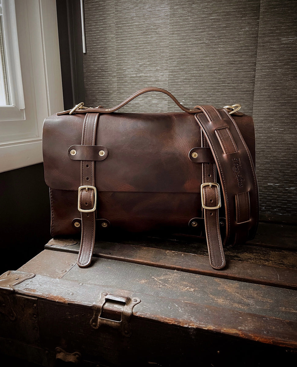 The Traveler Horween Brown Nut Derby – Three Sons Leather Company
